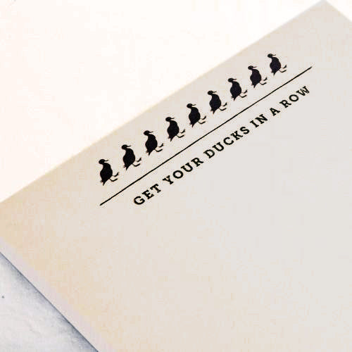 Get Your Ducks in a Row Notepad – Red Orchard
