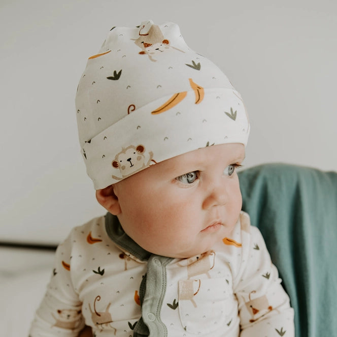 Monkey Knot Baby Hat – Red Orchard