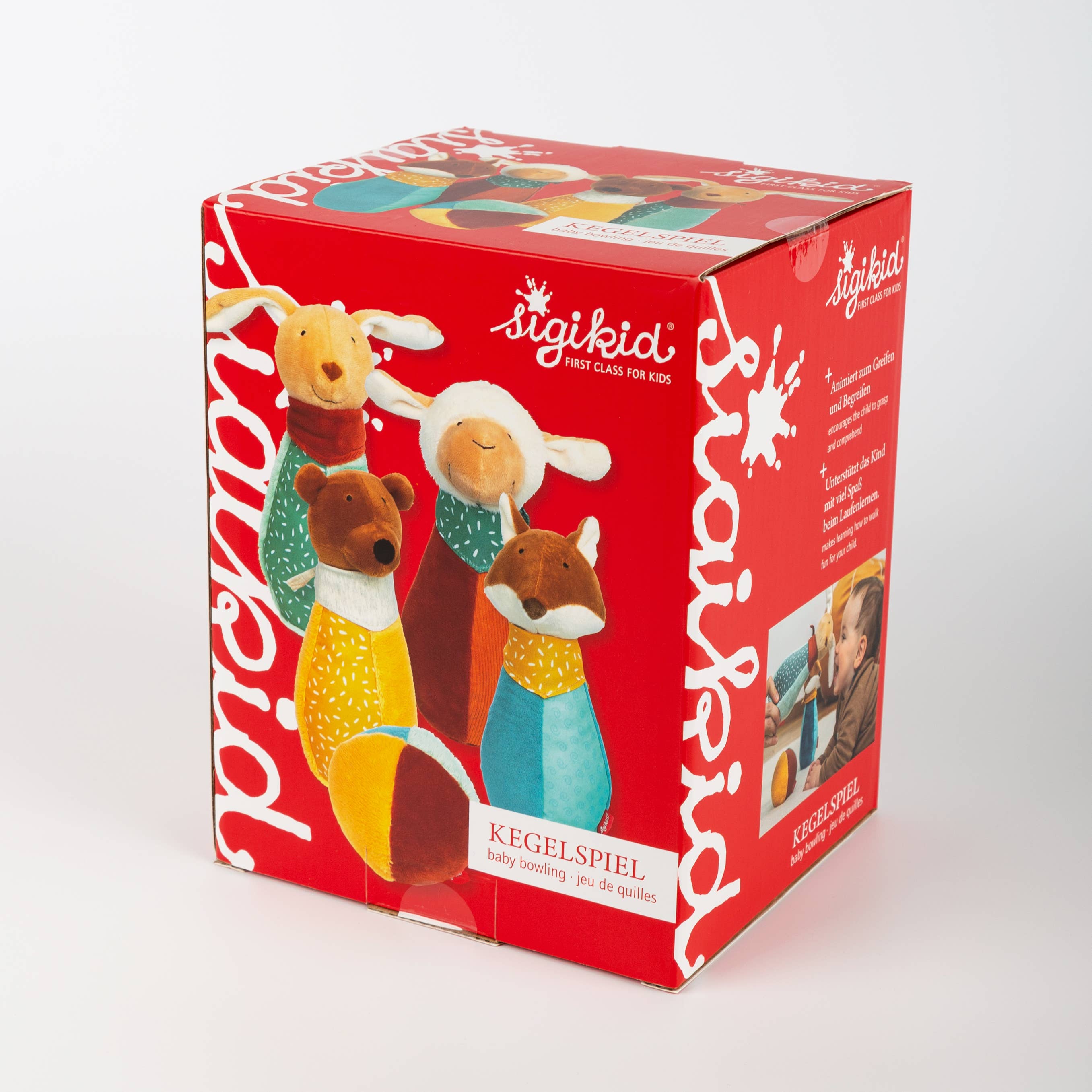 Baby Bowling Set with Four Pins – Red Orchard