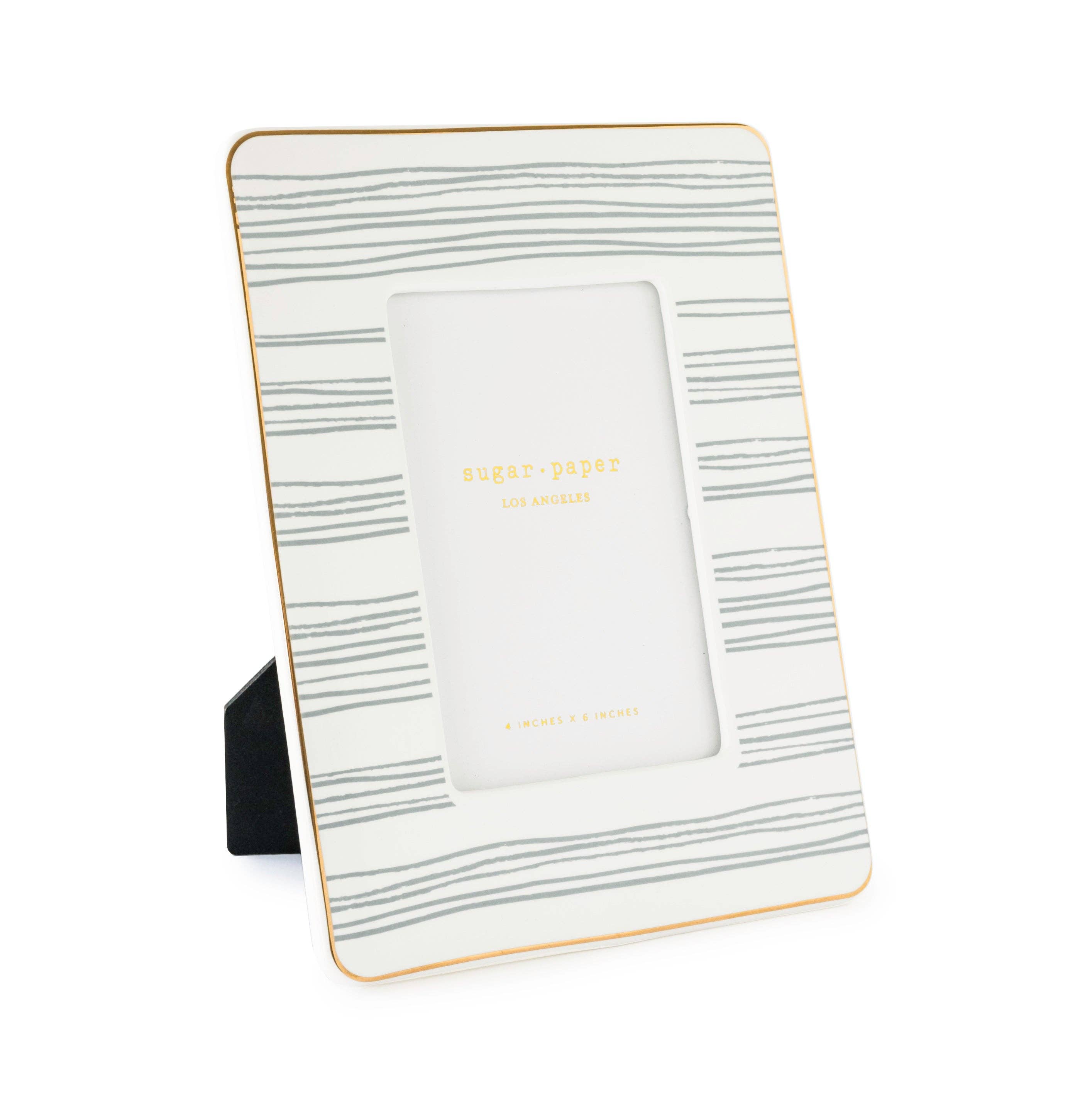 Blue Stripe Picture Frame – Red Orchard