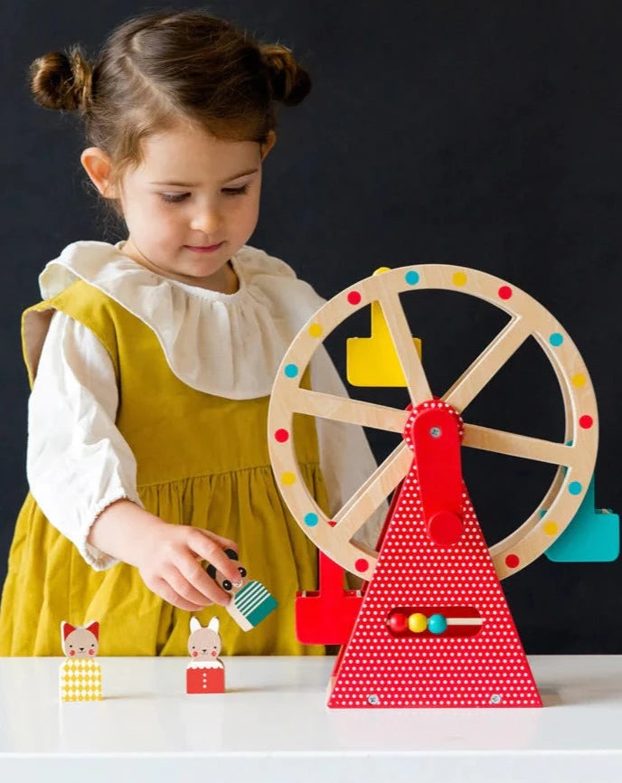 Wooden Ferris Wheel Carnival Play Set – Red Orchard