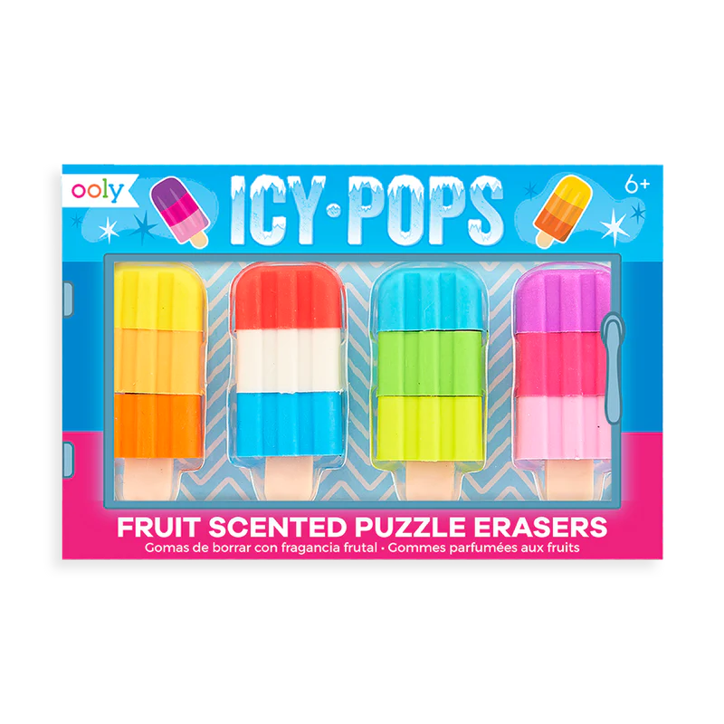 Icy Pops Scented Puzzle Erasers – Red Orchard