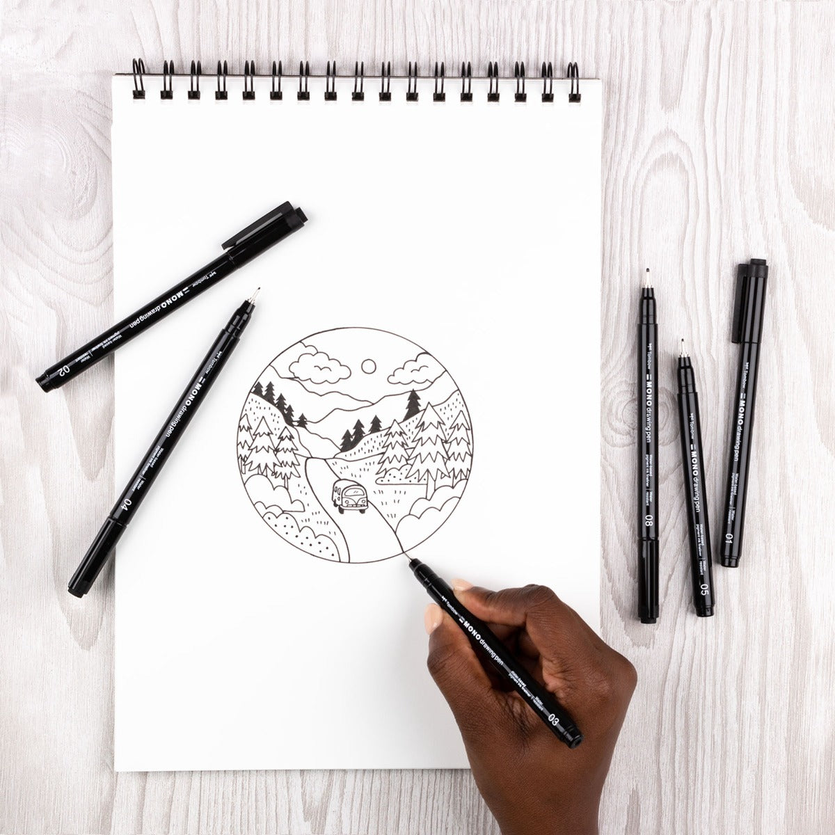 MONO Drawing Pens - Set of 6 – Red Orchard