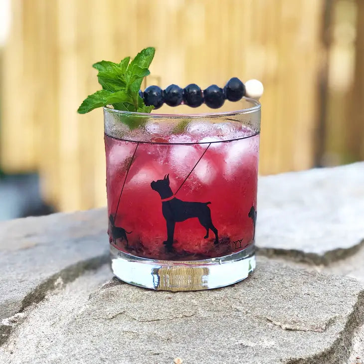 Yappy Hour Rocks Glass – Red Orchard