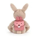 Backpack Bunny Stuffie – Red Orchard